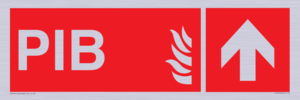 PIB (Premises Information Box) with up arrow from Safety Sign Supplies