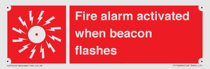 Fire alarm activated when beacon flashes from Safety Sign Supplies