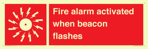 Fire alarm activated when beacon flashes from Safety Sign Supplies