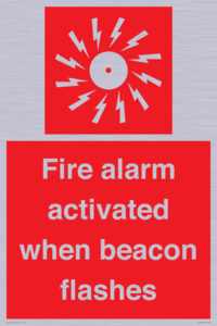 Fire alarm activated when beacon flashes from Safety Sign Supplies