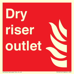 Dry Riser Outlet from Safety Sign Supplies