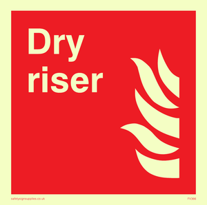 Dry riser sign from Safety Sign Supplies