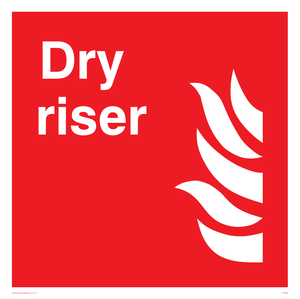 Dry riser sign from Safety Sign Supplies