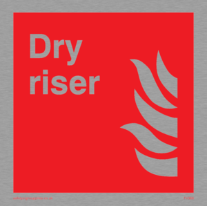 Dry riser sign from Safety Sign Supplies