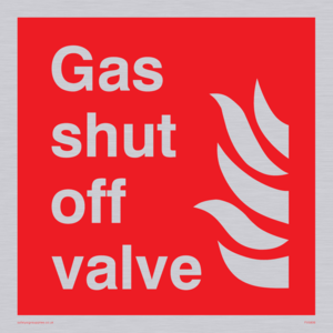 Gas shut off valve from Safety Sign Supplies