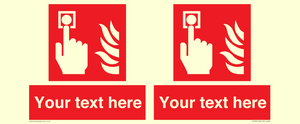 Custom Fire Alarm call point from Safety Sign Supplies