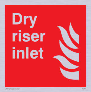 Dry riser inlet from Safety Sign Supplies