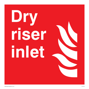 Dry riser inlet from Safety Sign Supplies