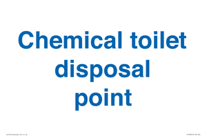 Chemical toilet disposal point from Safety Sign Supplies