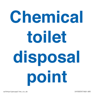 Chemical toilet disposal point from Safety Sign Supplies