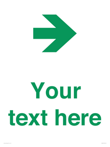 Custom Safe Condition inverse: Green right arrow from Safety Sign Supplies