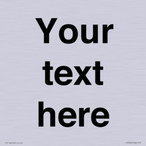 Custom plain information sign. Black text from Safety Sign Supplies