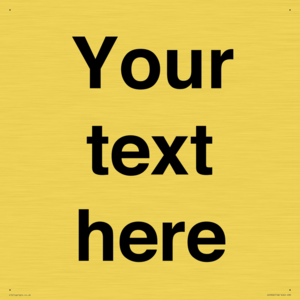 Custom plain information sign. Black text from Safety Sign Supplies