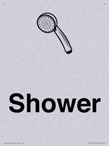 Dementia Shower sign from Safety Sign Supplies