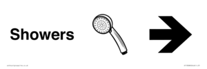 Dementia Showers sign Right from Safety Sign Supplies