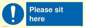 Please sit here from Safety Sign Supplies