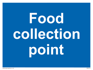 Food collection point sign from Safety Sign Supplies