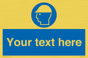 Custom hard hat symbol from Safety Sign Supplies