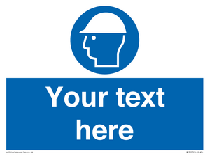 Custom hard hat symbol from Safety Sign Supplies