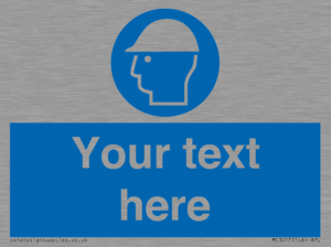 Custom hard hat symbol from Safety Sign Supplies