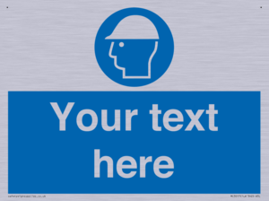 Custom hard hat symbol from Safety Sign Supplies