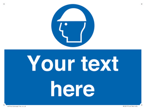 Custom hard hat symbol from Safety Sign Supplies