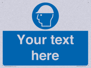 Custom hard hat symbol from Safety Sign Supplies