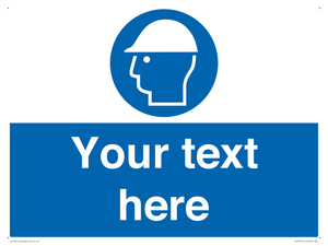 Custom hard hat symbol from Safety Sign Supplies