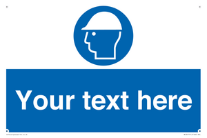 Custom hard hat symbol from Safety Sign Supplies