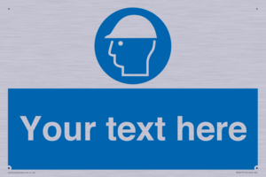 Custom hard hat symbol from Safety Sign Supplies