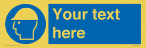 Custom hard hat symbol from Safety Sign Supplies
