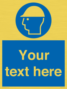 Custom hard hat symbol from Safety Sign Supplies