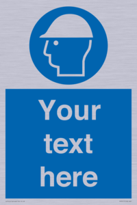 Custom hard hat symbol from Safety Sign Supplies