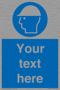 Custom hard hat symbol from Safety Sign Supplies