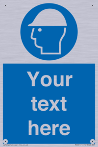 Custom hard hat symbol from Safety Sign Supplies