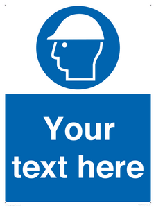 Custom hard hat symbol from Safety Sign Supplies