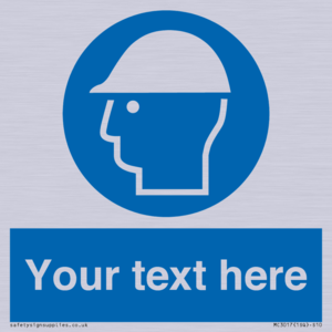 Custom hard hat symbol from Safety Sign Supplies