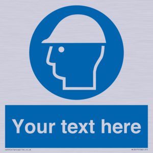 Custom hard hat symbol from Safety Sign Supplies