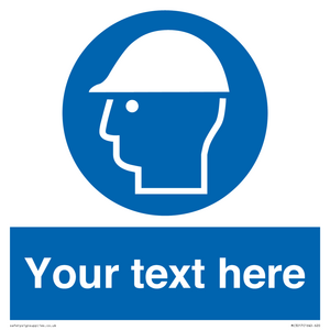 Custom hard hat symbol from Safety Sign Supplies