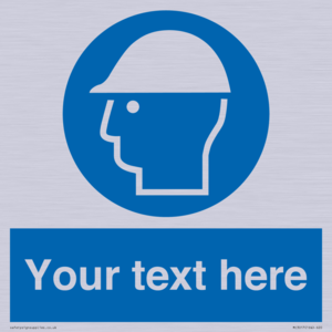 Custom hard hat symbol from Safety Sign Supplies