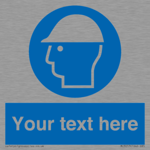Custom hard hat symbol from Safety Sign Supplies