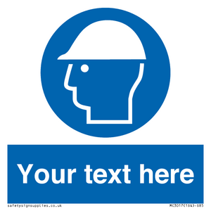 Custom hard hat symbol from Safety Sign Supplies