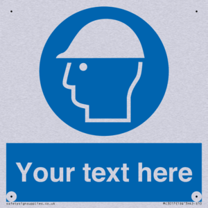 Custom hard hat symbol from Safety Sign Supplies