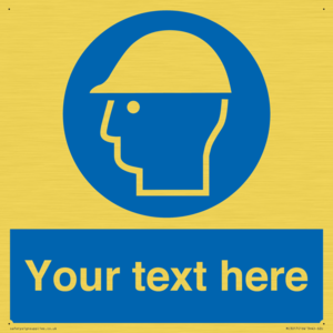 Custom hard hat symbol from Safety Sign Supplies
