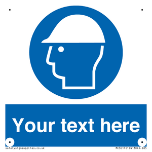 Custom hard hat symbol from Safety Sign Supplies