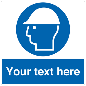 Custom hard hat symbol from Safety Sign Supplies