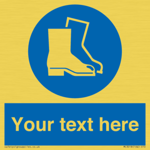 Custom safety boots sign from Safety Sign Supplies