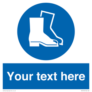 Custom safety boots sign from Safety Sign Supplies