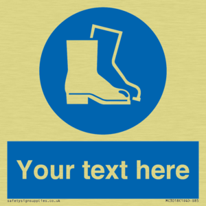 Custom safety boots sign from Safety Sign Supplies