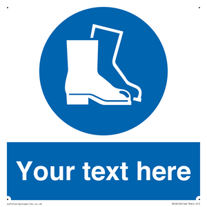 Custom safety boots sign from Safety Sign Supplies
